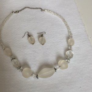 Jewelry | Clear Frosted Plastic Beaded Necklace | Poshmark